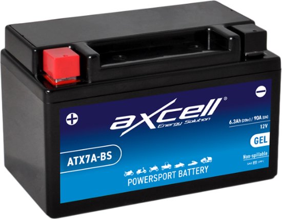 Axcell scooter accu - 12 volt 6.3 ampère - gel accu - onderhoudsvrij ...