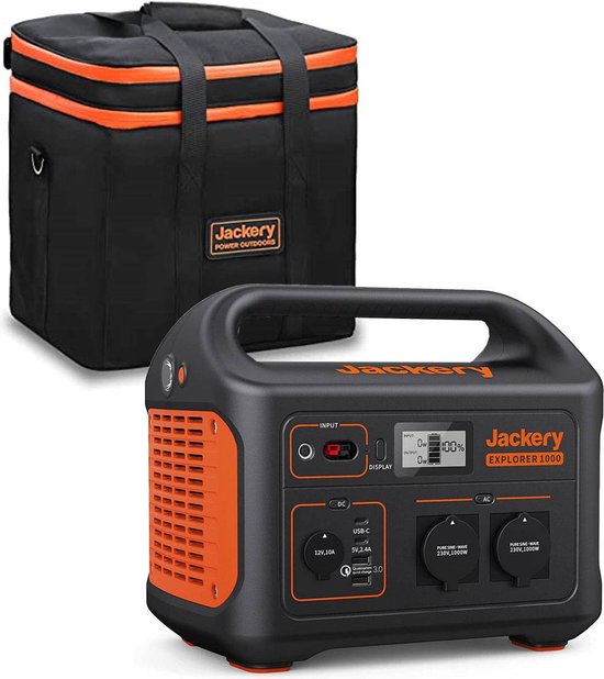 Jackery Explorer 1000 1002Wh Draagbare Powerstation Met Tas | bol