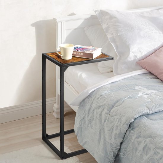 Bijzettafel, C-vorm, koffietafel, salontafel, nachtkastje, bedtafel ...