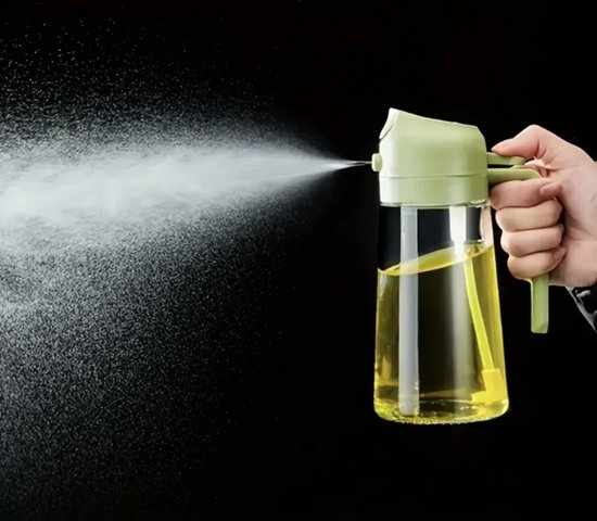 2 in 1 Olijfolie fles - Plastic - Olijfolie sprayer - olie spray - Olie ...