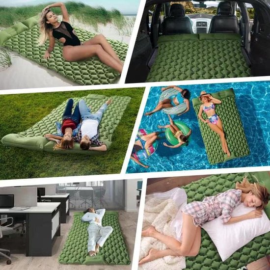 Camping isomat, zelfopblazend met voetdrukpomp, outdoor opblaasbaar ...