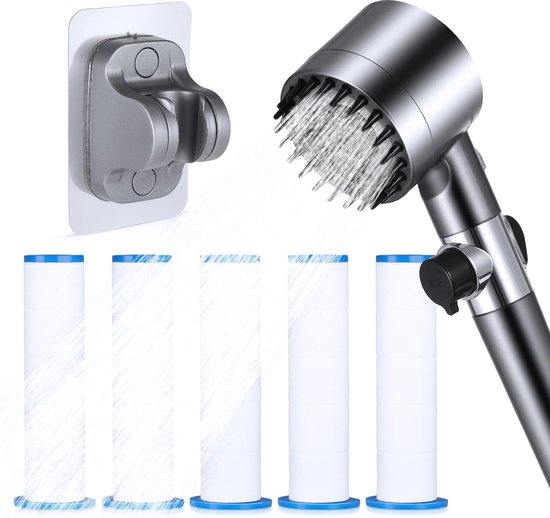 Douchekop met 4 modi, waterbesparende douchekop met waterstop ...