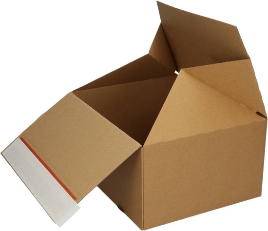 20x Verzenddoos 240 x 200 x 120 mm met plak- en tearstrip - E- golf (± ...