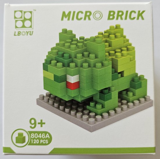 Micro Brick - Bulbasaur - 120Pcs - Pokémon - Bouwen - Bouwspeelgoed | bol