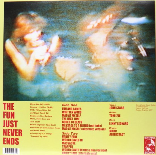 Government Issue - The Fun Just Never Ends (LP), Government Issue ...