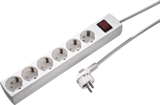 Martin Kaiser 6-voudig stopcontact met schakelaar en 5m snoer - 1033ZL5 ...