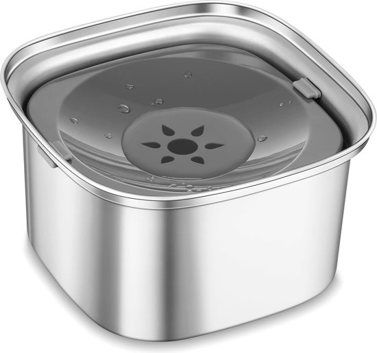 Waterbak Hond Zonder Kwijlen Roestvrij Staal 3L Drinkbak Hond Anti ...