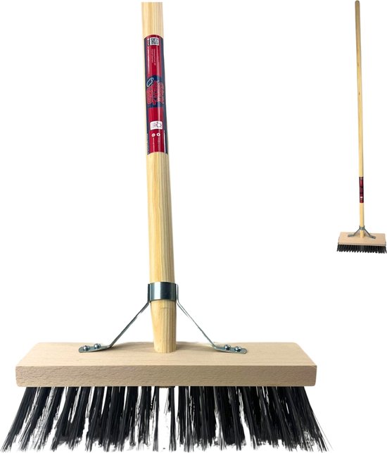 Synx Tools Staaldraad bezem - Buitenbezem met steel - 150 cm | bol