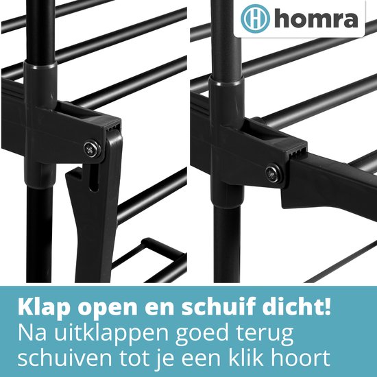 Homra Droogrek - Staand inklapbaar wasrek - 45m waslijn - 77x50x170 CM ...