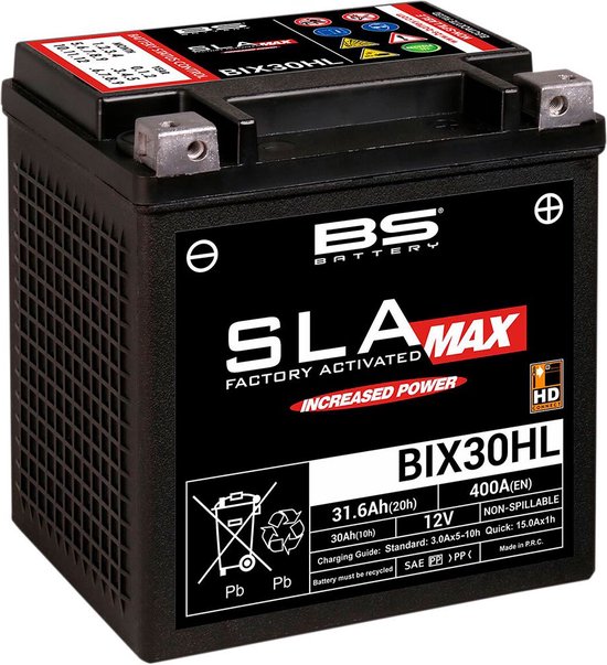 Bs Battery Bix30hl Agm-accu Zwart | bol