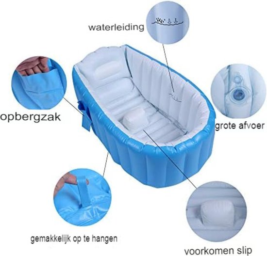 Inklapbaar Bad - Opvouwbaar Ligbad - Bath Bucket - Blauw | bol