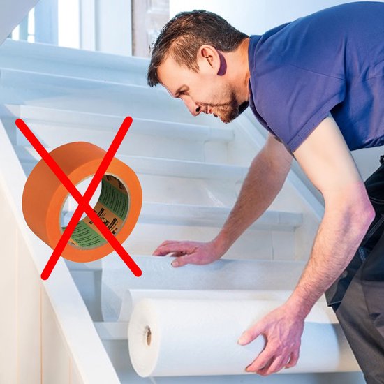 Stucloper zelfklevend 180 grams - 25 mtr op rol - beschermfolie ...