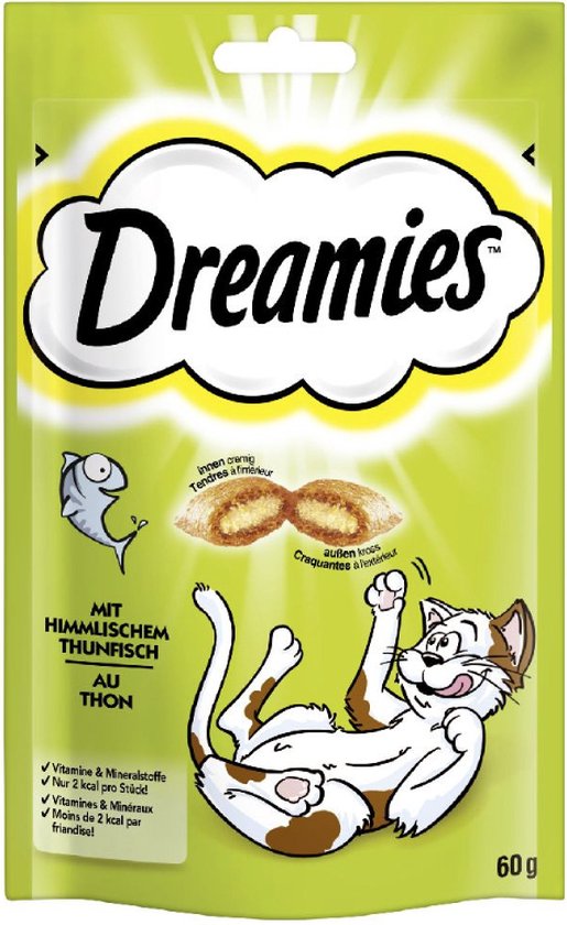 Catisfactions - Dreamies - Tonijn - 60gram - Katten snack - Traktatie - Katten... | bol