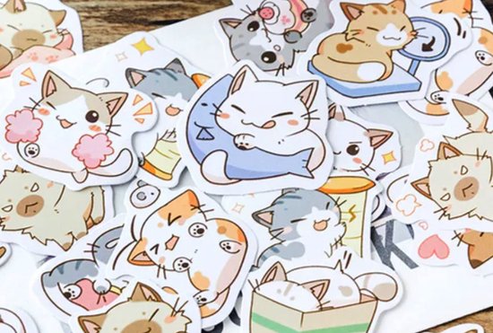 Hiden | Japanse Katten stickers - Dagboek - Stickers volwassenen ...