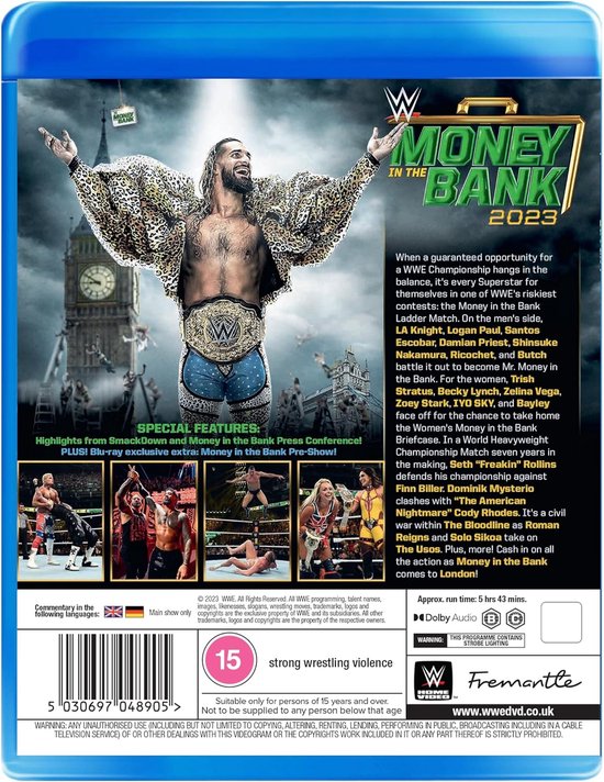 WWE: Money in the Bank 2023 - blu-ray - Import (Blu-ray), Roman Reigns ...