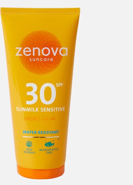 Zenova zonnemelk Sensitive SPF 30 | 200 ml - Water resistant | bol