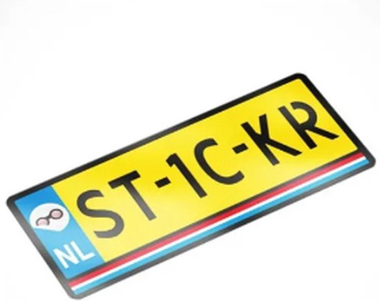 Vlag Nederland Kenteken Sticker - Set van 2 Stickers | bol