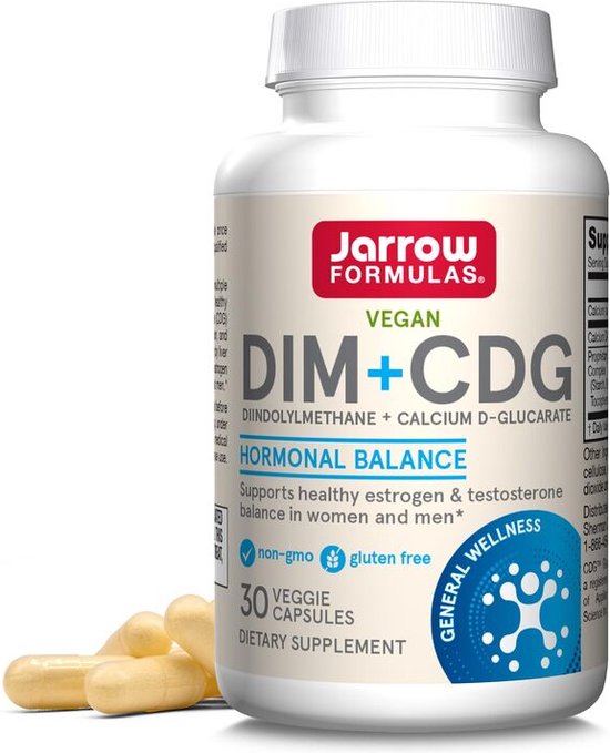 Jarrow Formulas DIM + CDG ( Diindolylmethaan + Calcium D-glucaraat) | bol