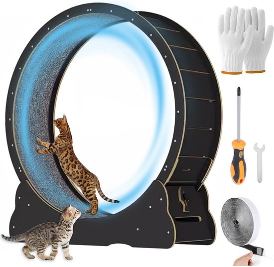 Premium Loopwiel Kat - Katten Loopwiel - Looprad - Kattenwiel - Zwart | bol