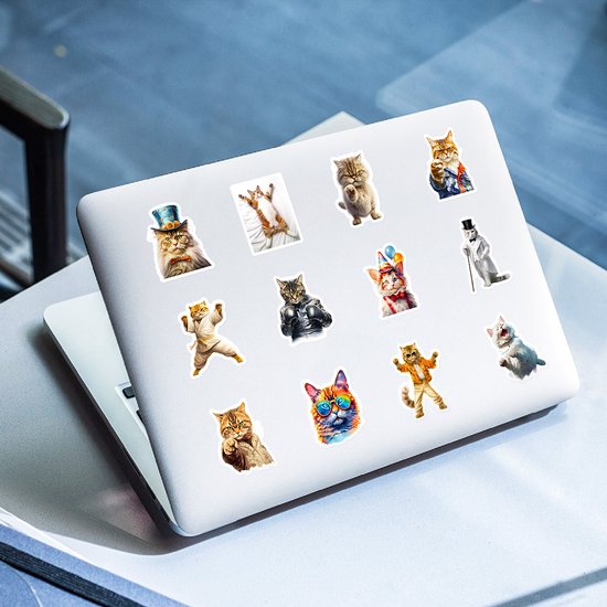 Mini katten boekstickers - Laptop stickers - plakstickers - 50 mini ...