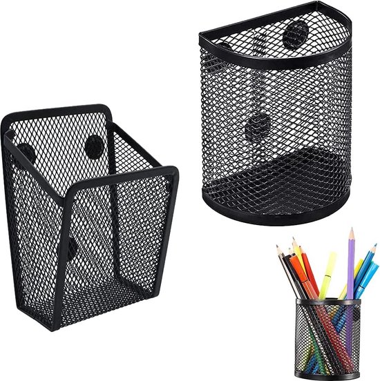 2 modellen pennenhouder ronde vorm, penhouder, vierkant, magnetische ...