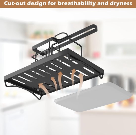 COVAODQ Aanrecht Caddy Organizer, Sponshouder voor Gootsteen Netjes ...