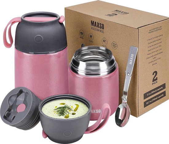 Thermische container voor onderweg, 500 ml en 700 ml, roestvrijstalen ...