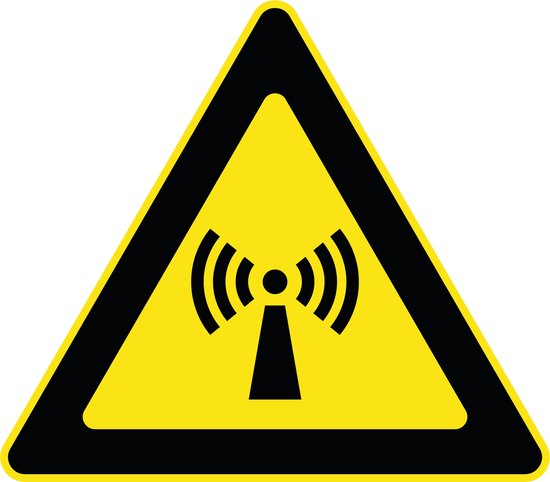 15 Stickers van 5 cm | Pictogram stickers - Waarschuwing straling | bol