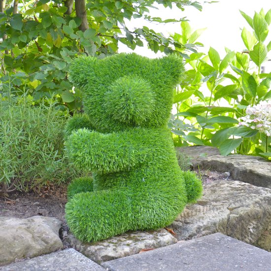 Tuinknuffel - beer van kunstgras -grasfiguur tuindecoratie gras ...