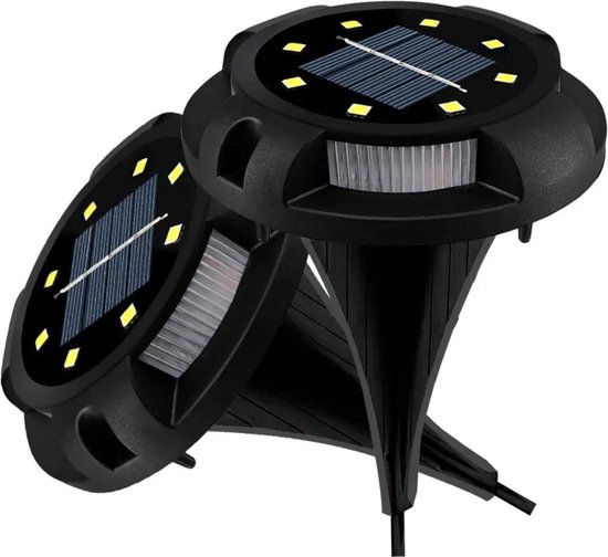 Jumada's - 4-delige set LED Grondspot - Solar Tuinverlichting ...