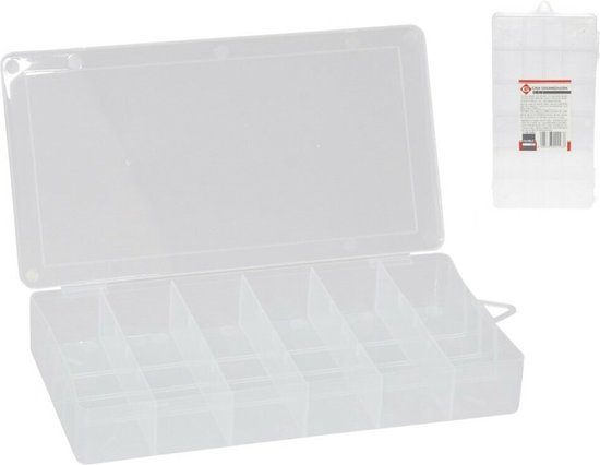 Gerimport opbergkoffertje/opbergdoos/sorteerbox - 24-vaks - kunststof ...