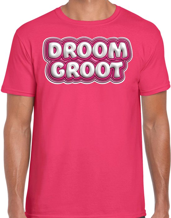 Bellatio Decorations Song T-shirt voor festival - droom groot - Europa - roze - heren... | bol