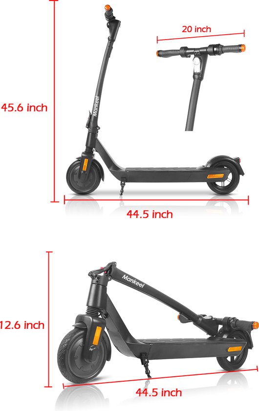 Mankeel MK090 elektrische step 350 watt motorvermogen 8.5 inch banden ...