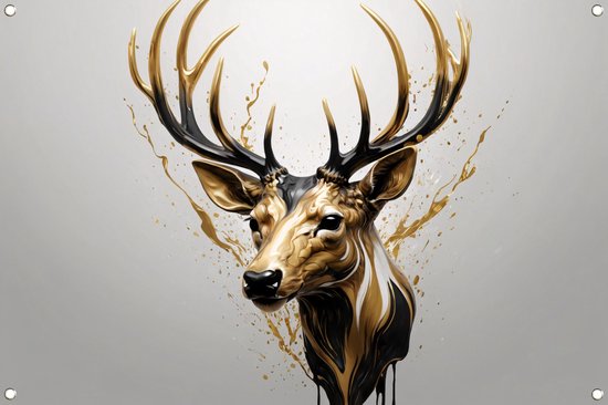 Hert poster - Dier tuinposter - Tuinposters Spatten - Muurdecoratie ...