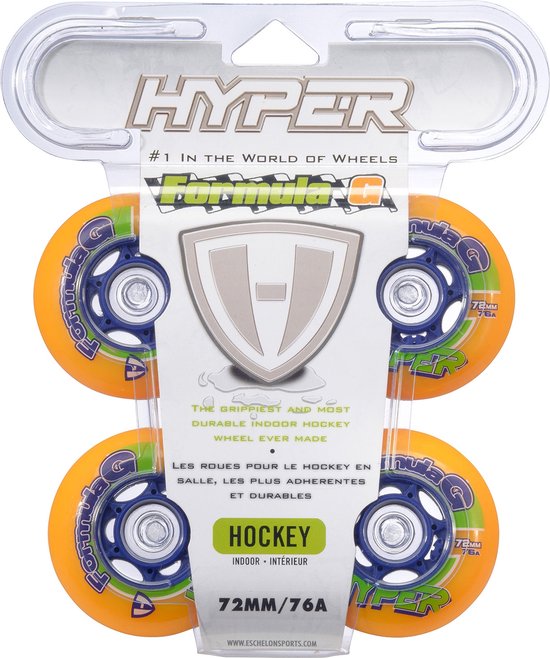 Indoor 72 MM (76A) skate wieltjes Hyper Formula G Era oranje - zwart | bol