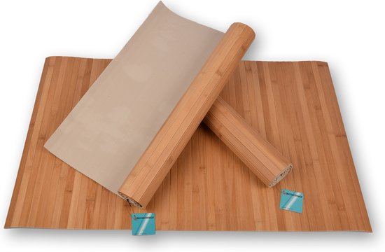 Set van 3 Antislip Douchemat van Bamboe - Lichtbruin | Eco-vriendelijk ...