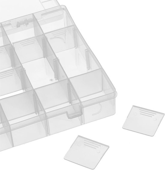 Sorteerbox Voor Kleine Onderdelen - 20 Vakken, Doorzichtig - Ideaal ...