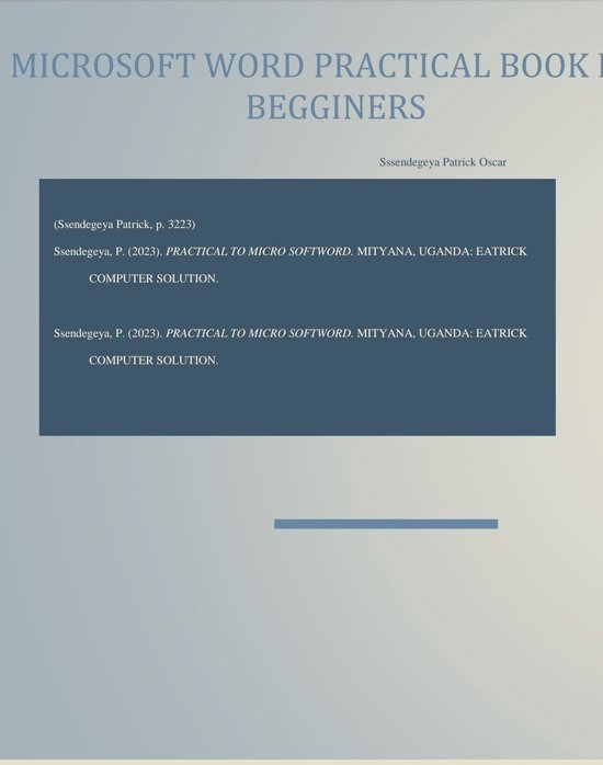 Microsoft word practical (ebook), Patrick Ssendegeya | 1230007548680 ...