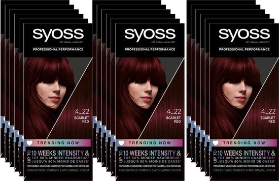 SYOSS Color baseline 4-22 Scarlet Red - 1 stuk - Voordeelverpakking 18 ...