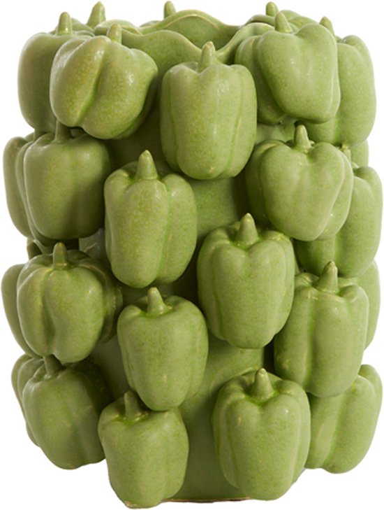 Light & Living - Vaas BELLPEPPER - 23.5x23x32.5cm - Groen | bol