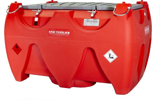 Tank diesel rood 900l, pomp 12V 70/min MW Tools TD9001270 | bol