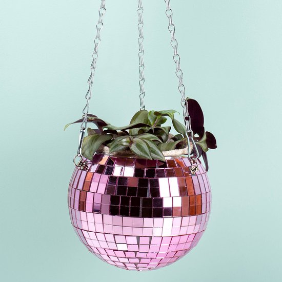 Bubblegum Stuff Hangende Discobal Bloempot - Roze | bol