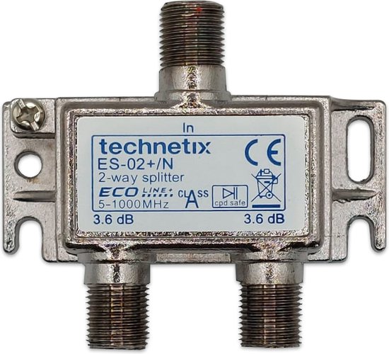 Technetix 2-weg F-Splitter - Coax Splitter - TV Splitter - 5-1000MHz ...