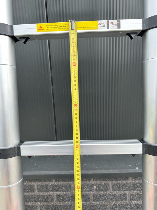 Telescopische ladder – Telescoopladder aluminium – Maximale hoogte 4,70 ...