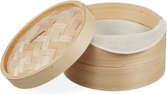 Stoommandje bamboe mandje om te stomen 2 etages voor Dum Sum rijst ...