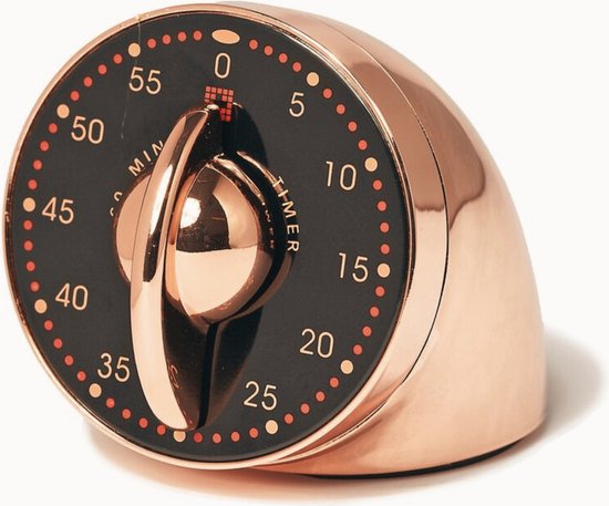 Bengt EK Design Kookwekker analoog - 60 minuten - Aluminium - Koper | bol