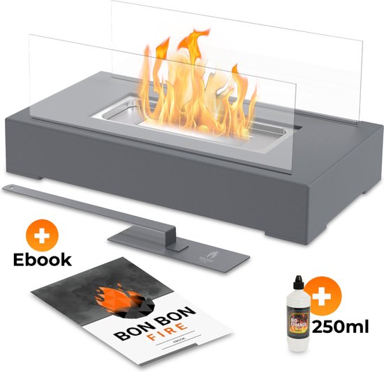 Bon Bon Fire® Tafelhaard - Incl. 250ml Bio Ethanol - Roestvrijstaal ...