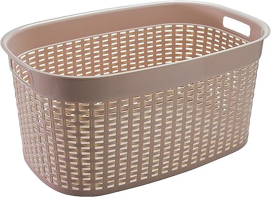 Hega Hogar Rotan line wasmand - beige - inhoud 44 liter - kunststof ...