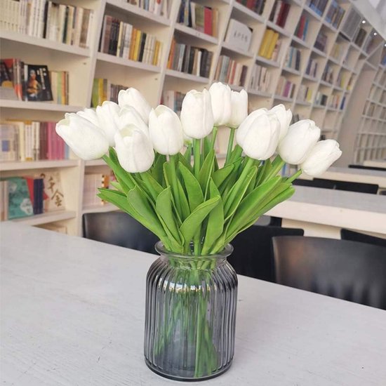 24 Stuks Kunstbloemen Nep Bloem Tulp Latex Real Touch voor DIY ...