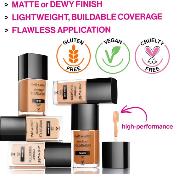 Wet 'n Wild - Photo Focus Dewy - Foundation - 375C Toffee - VEGAN ...